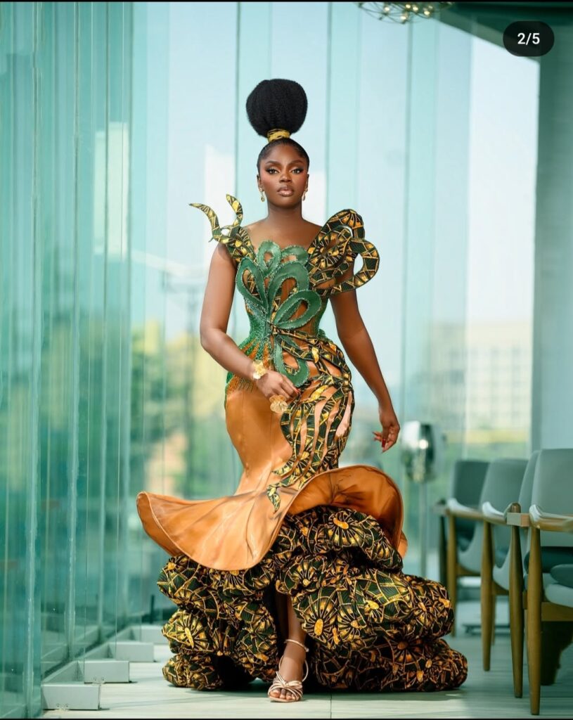 Gabriel made her kids a beautiful Ankara dress for the 2025 Nigerian ...